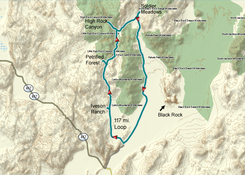 High Rock Canyon Wilderness: a day ride - www.DRRiders.com